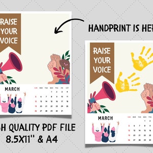 2023 Handprint/footprint Calendar, Handprint Craft, Footprint/handprint ...