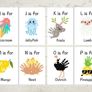 26 Letters Craft, Alphabet Craft, Preschool Activity, DIY Handprint Art ...