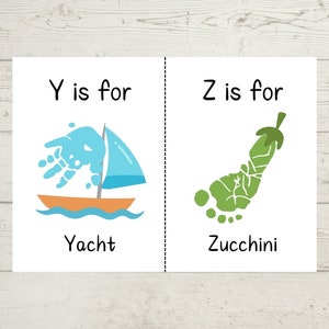 26 Letters Craft, Alphabet Craft, Preschool Activity, DIY Handprint Art ...