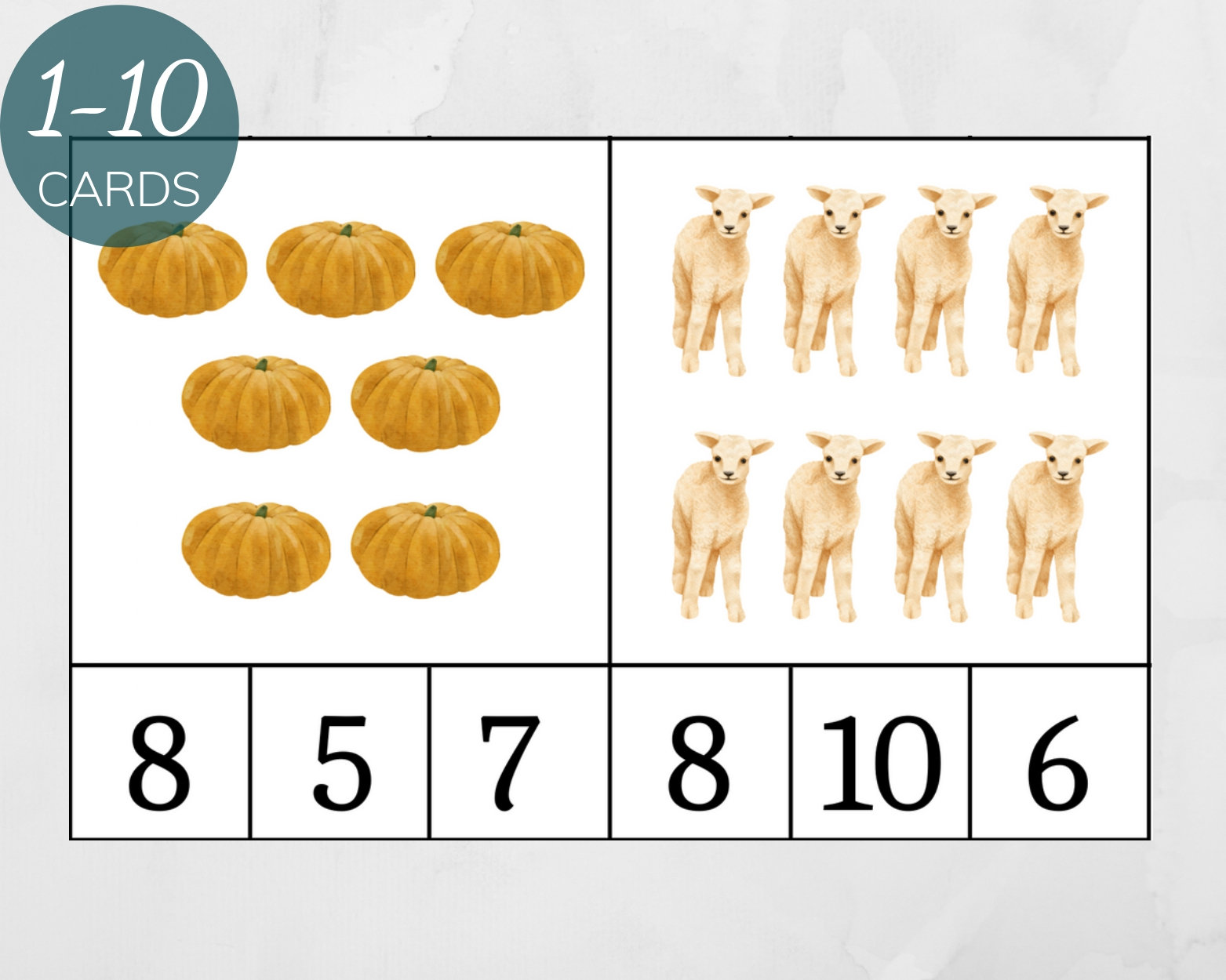 Farm Count and Clip Cards 1-10 Montessori Activity Summer - Etsy