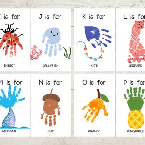 Alphabet Craft, Alphabet Recognition, Preschool Activity, DIY Handprint ...