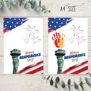 Statue of Liberty, Handprint Art, Happy Memorial Day, 4th of July ...