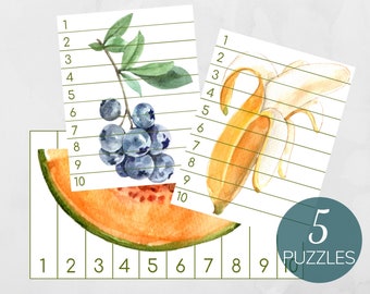 Summer Number Puzzle - Etsy