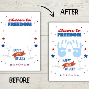 Happy 4th of July Bundle Handprint, 4th of July Activities, Handprint ...