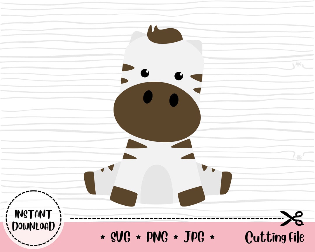 Zebra Svg, Safari Animal Svg, Cute Zebra, Cricut Silhouette, Sweet ...