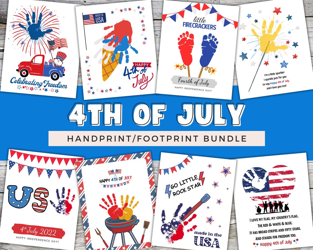 Handprint 4th of July, Creative Handprint Bundle, Handprint/footprint ...