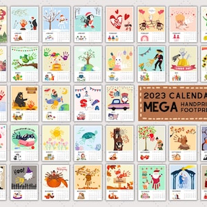 2023 Handprint/footprint Bundle, 2023 Mega Handprint/footprint Calendar ...