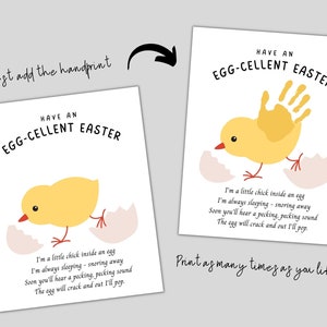 Easter Chicks Handprint Art Craft, Egg-cellent Easter Handprint Art ...