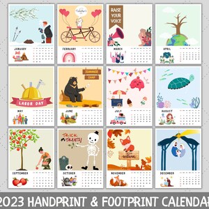 2023 Handprint/footprint Calendar, Handprint Craft, Footprint/handprint ...
