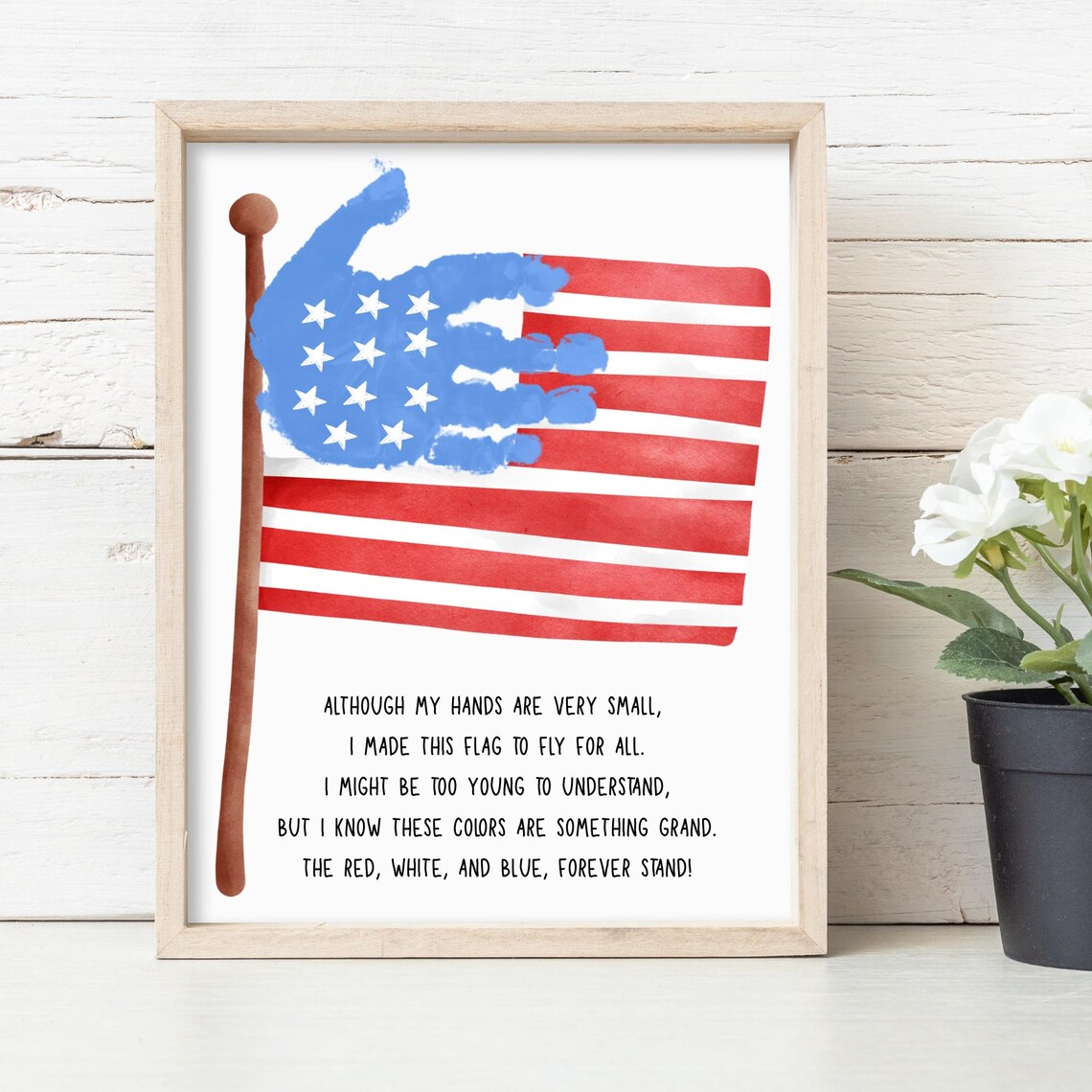 Flag Handprint Craft, Flag Poem, 4th of July Independence Day, American ...