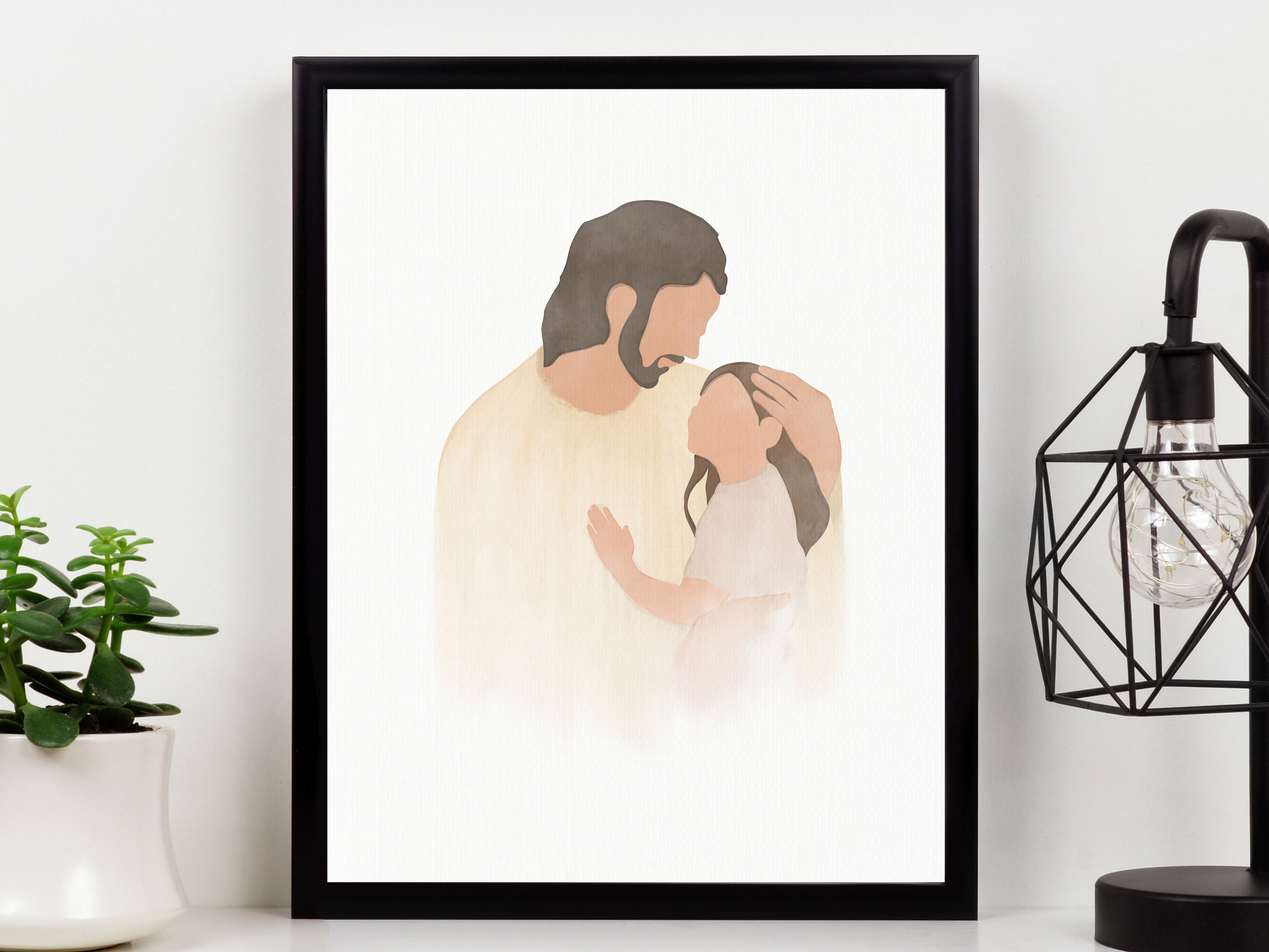 Jesus With a Child, Jesus Christ, Jesus Portrait, Jesus Printable File ...