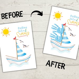 Sailing Into Summer, Summer Printable Craft for Kid, Summer Activity ...
