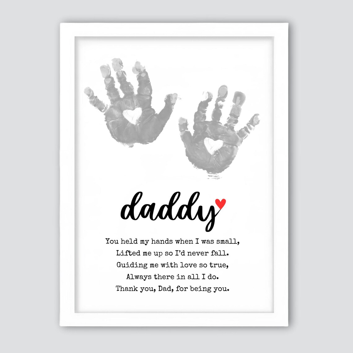 Daddy Poem Fathers Day Handprint Craft, Fathers Day Handprint Art, Gift ...