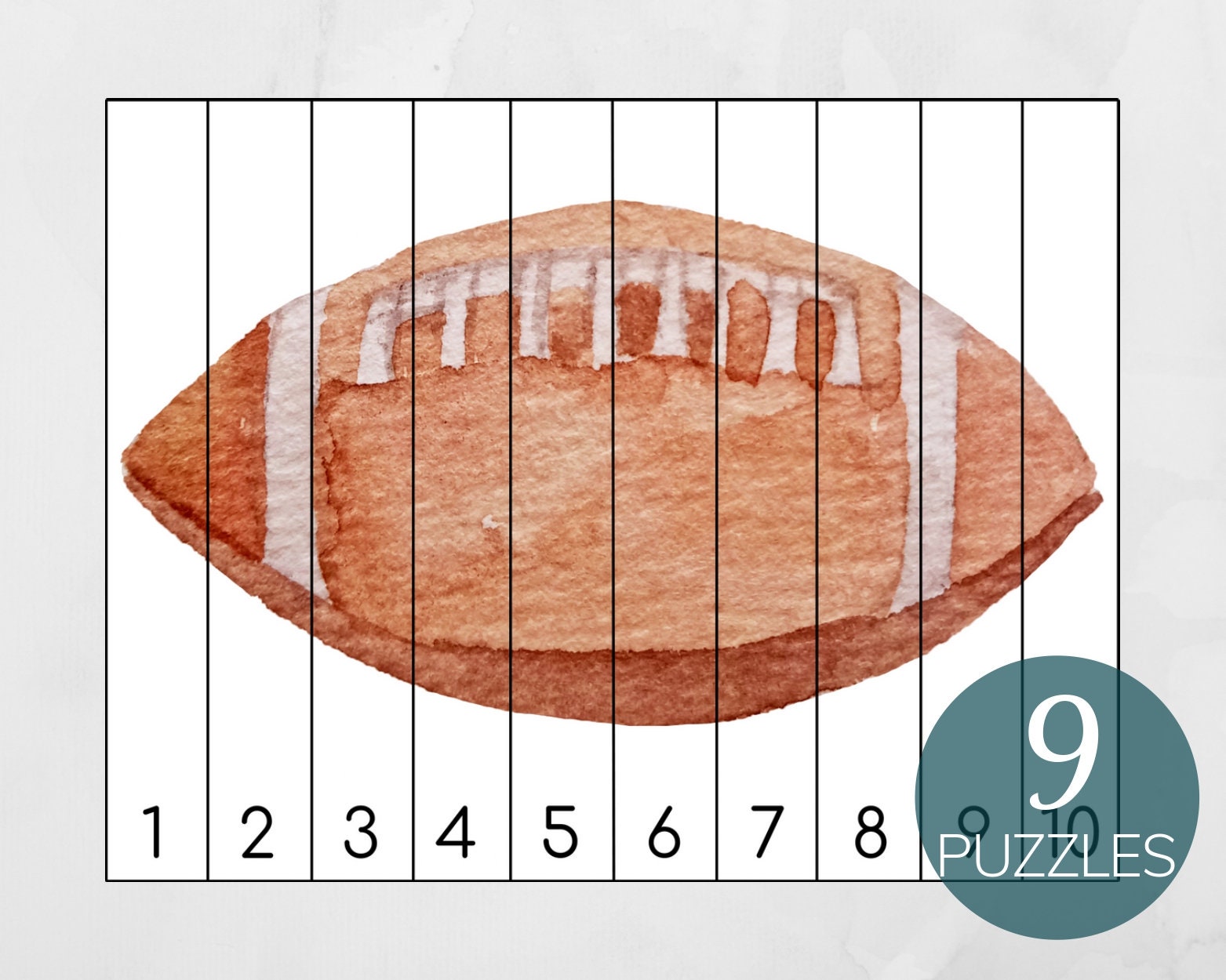 Sport Printable, Number Sequence Puzzle 1-10, Montessori Activity ...