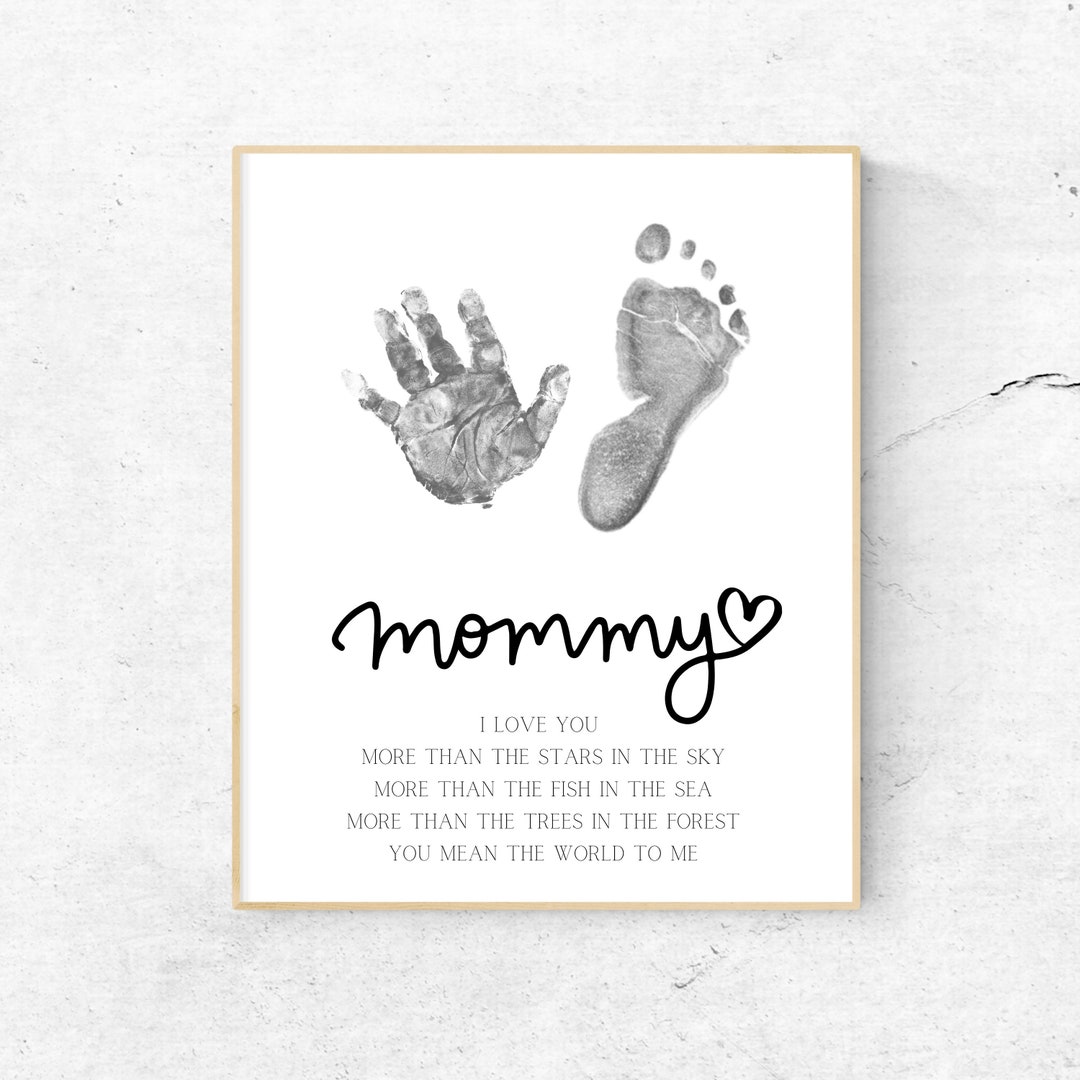 Mommy Handprint Poem, Baby Handprint Craft, Hand Art Craft, Mother's ...