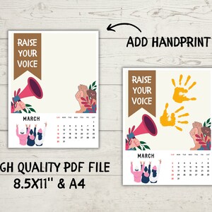 2025 Handprint/footprint Calendar, Handprint Craft, Footprint/handprint ...