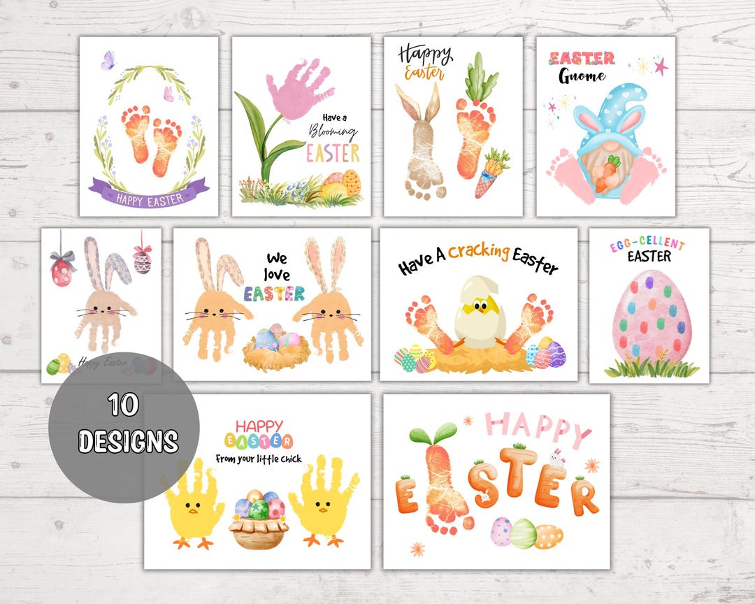 Easter Handprint Bundle, 10 Designs Easter, Easter Handprint Art ...