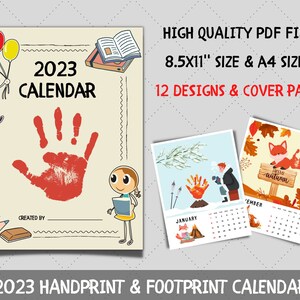 2023 Handprint/footprint Calendar, Handprint Craft, Footprint/handprint ...