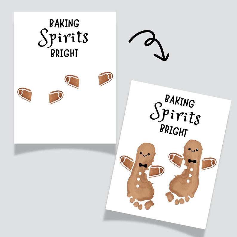 Baking Spirits Bright Gingerbread Christmas Footprint, Baby Kids ...