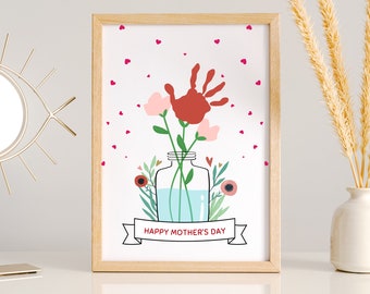 Footprint/handprint, Baby Handprint Craft, Hand Art Craft, Mother's Day ...