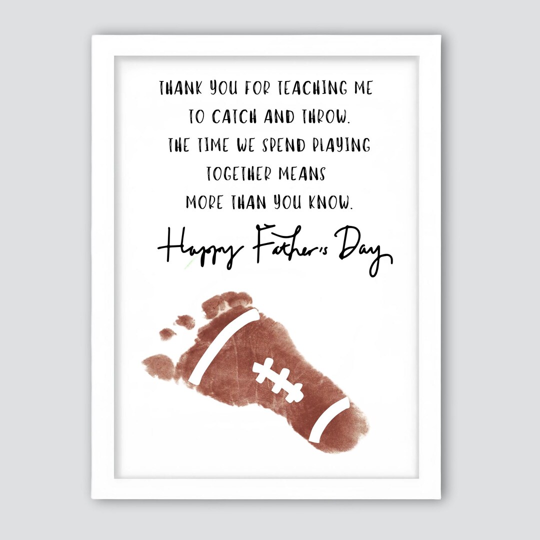 Fathers Day Poem Footprint Craft, Footprint Craft With Dad, Happy ...