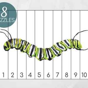 Insect Printable, Number Sequence Puzzle 1-10, Montessori Activity ...