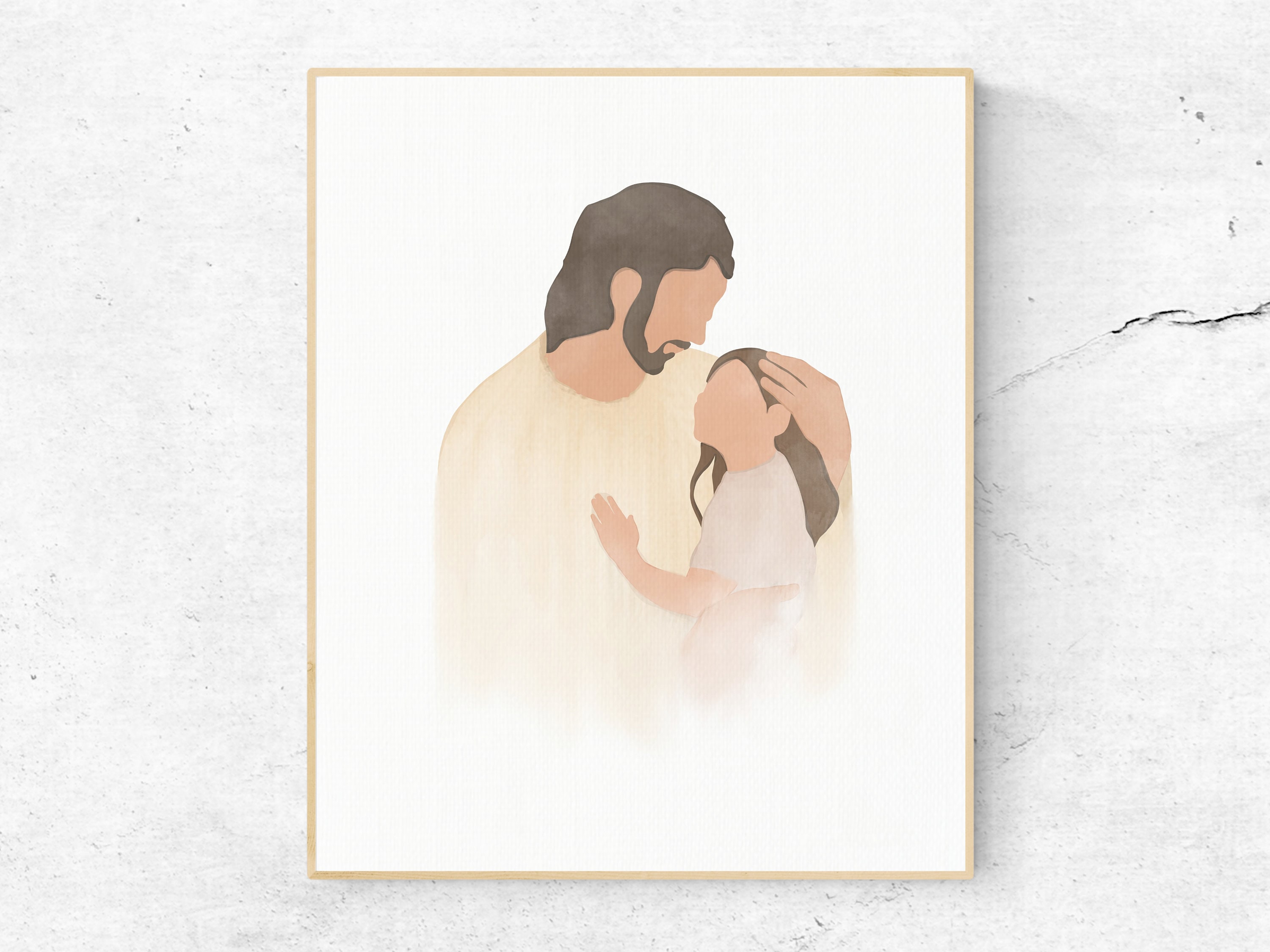 Jesus With a Child, Jesus Christ, Jesus Portrait, Jesus Printable File ...