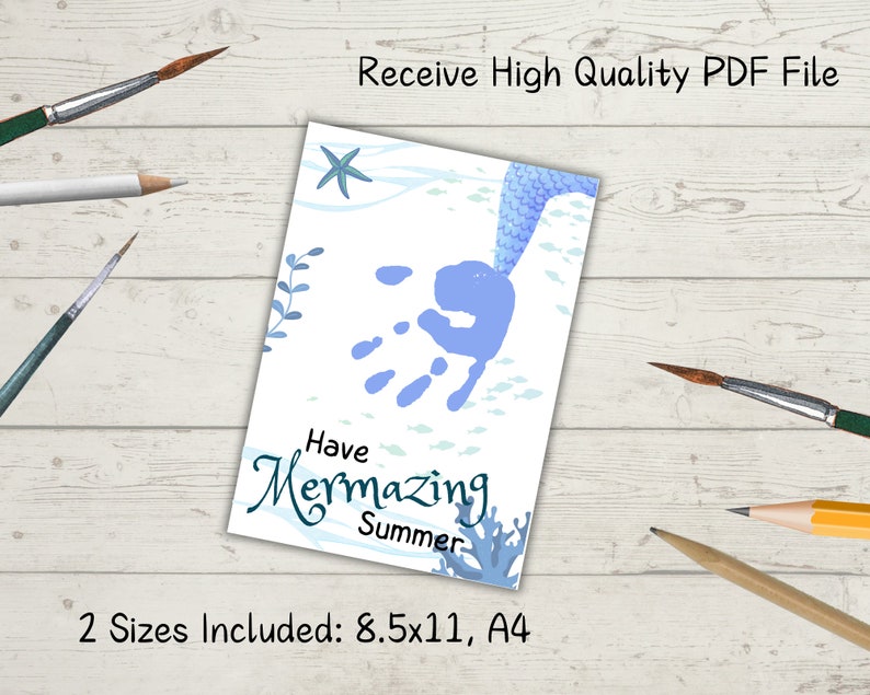 Have Mermazing Summer, Summer Printable Craft for Kid, Summer Activity ...