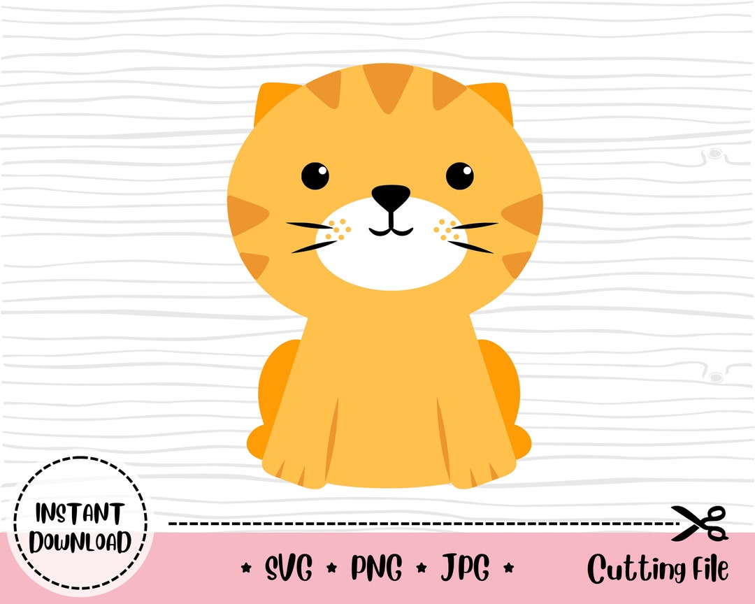 Tiger Svg, Cute Tiger, Safari Animal Svg, Cricut Silhouette, Sweet ...