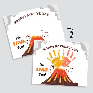 We Lava You Dad Handprint Craft, Game Handprint, Fathers Day Handprint ...