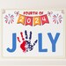Fourth of July Handprint, Flag Poem, 4th of July Independence Day ...