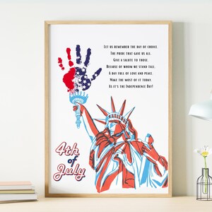 4th of July Poem Handprint, Flag Poem, 4th of July Independence Day ...