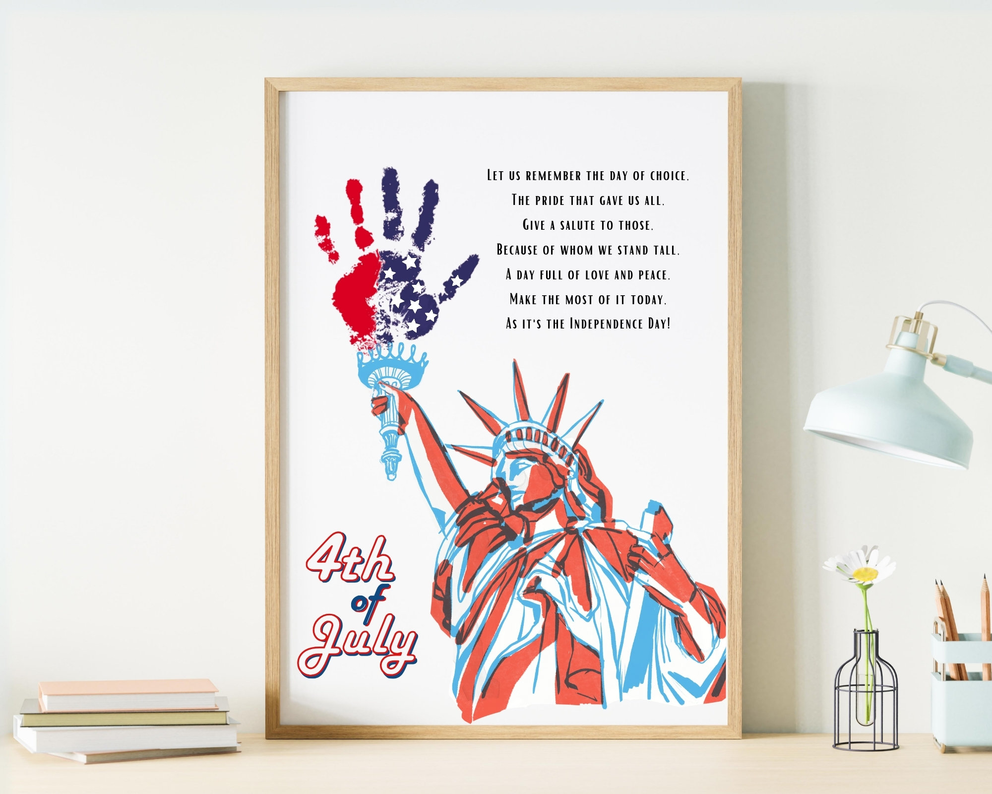 4th of July Poem Handprint, Flag Poem, 4th of July Independence Day ...