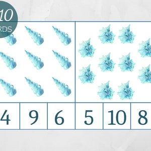 Ocean Count and Clip Cards 1-10, Montessori Activity, Summer Math ...