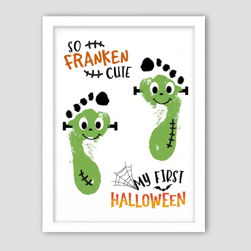 Frankenstein Craft Kid Footprint - Etsy