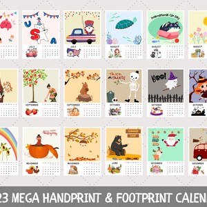2023 Handprint/footprint Bundle, 2023 Mega Handprint/footprint Calendar ...
