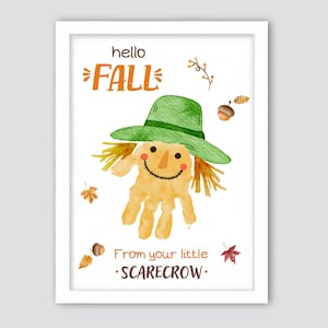 Hello Fall From Your Little Scarecrow, Scarecrow Face Handprint Craft ...