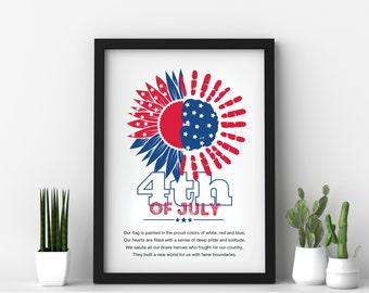 Flag 4th of July Handprint Craft, Flag Poem, Independence Day, American ...