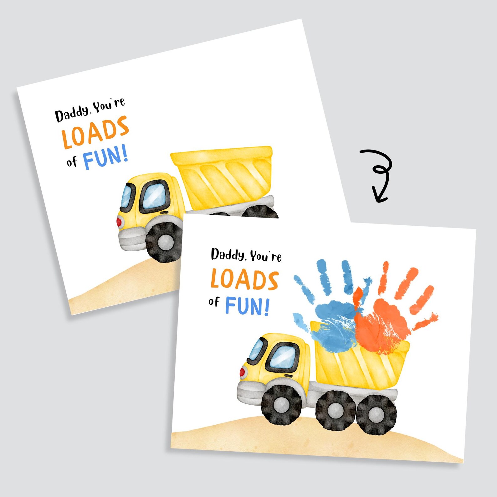 Daddy You're Loads of Fun Handprint Craft, Happy Fathers Day Handprint ...