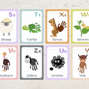 Alphabet Craft, Alphabet Recognition, Preschool Activity, DIY Handprint ...