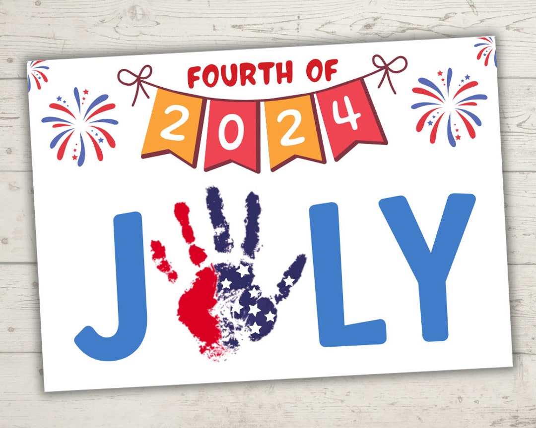 Fourth of July Handprint, Flag Poem, 4th of July Independence Day ...