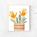 Yellow Flower Handprint Craft, Baby Handprint Art, DIY Memory Keepsake ...