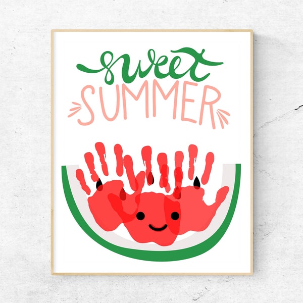 Summer Handprint Memory - Etsy