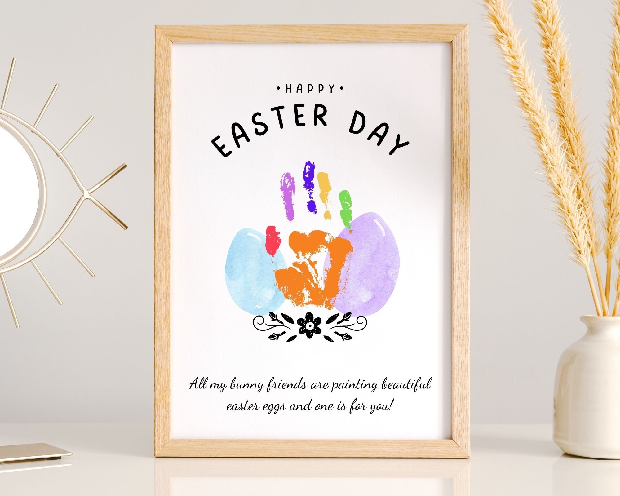 Easter Handprint Art Craft, Easter Egg Handprint, Easter Handprint Art ...