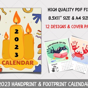2023 Handprint/footprint Calendar, Handprint Craft, Footprint/handprint ...