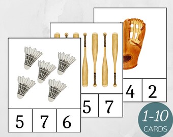 Planets Montessori Count and Clip Cards, Number 1 10, Flashcards ...