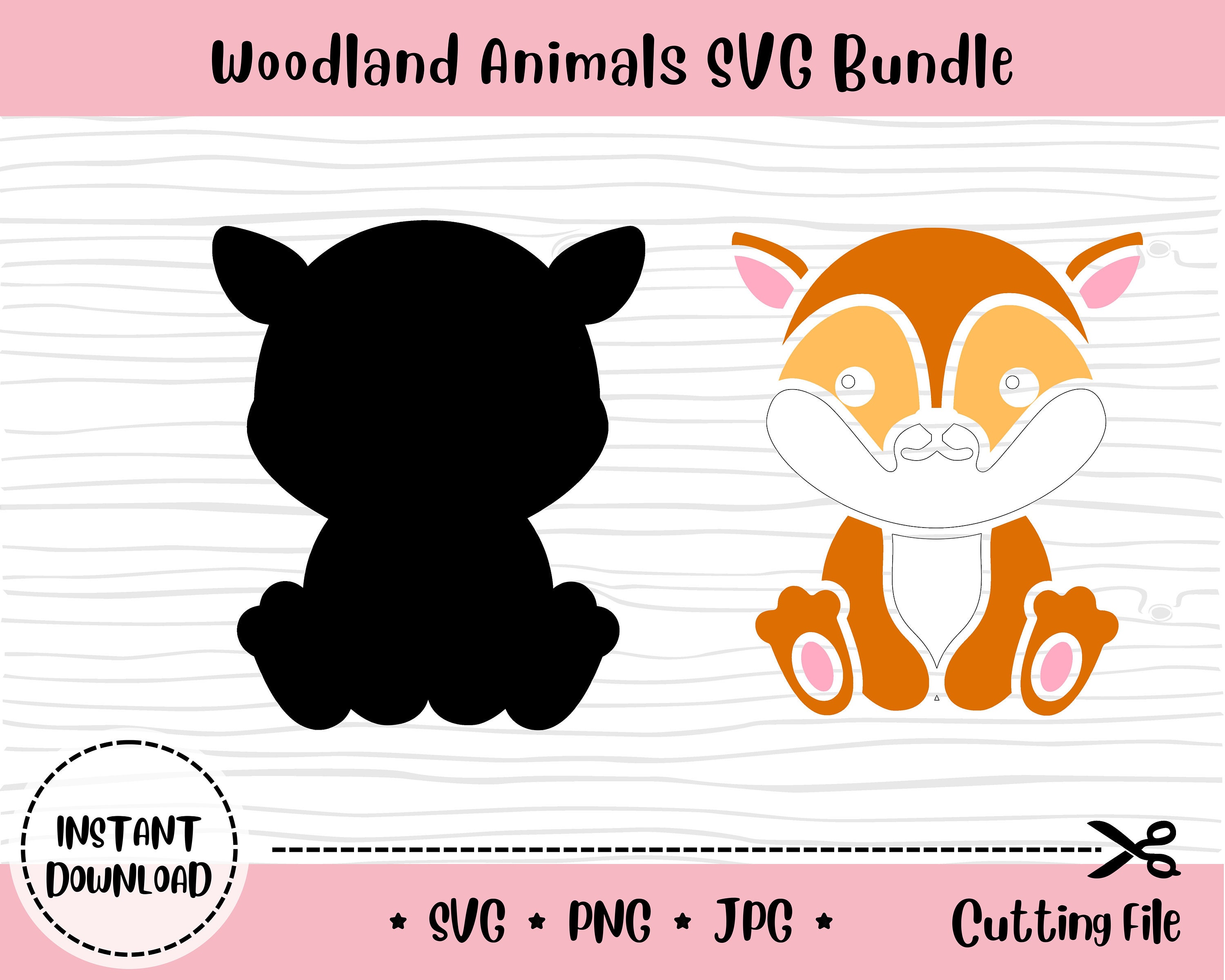 Woodland Animals SVG Animals Svg Bundle Forest Fox Bunny - Etsy