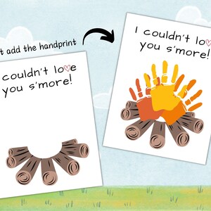 I Couldn’t Love You S’more!, Father's Day Handprint Craft, Happy ...