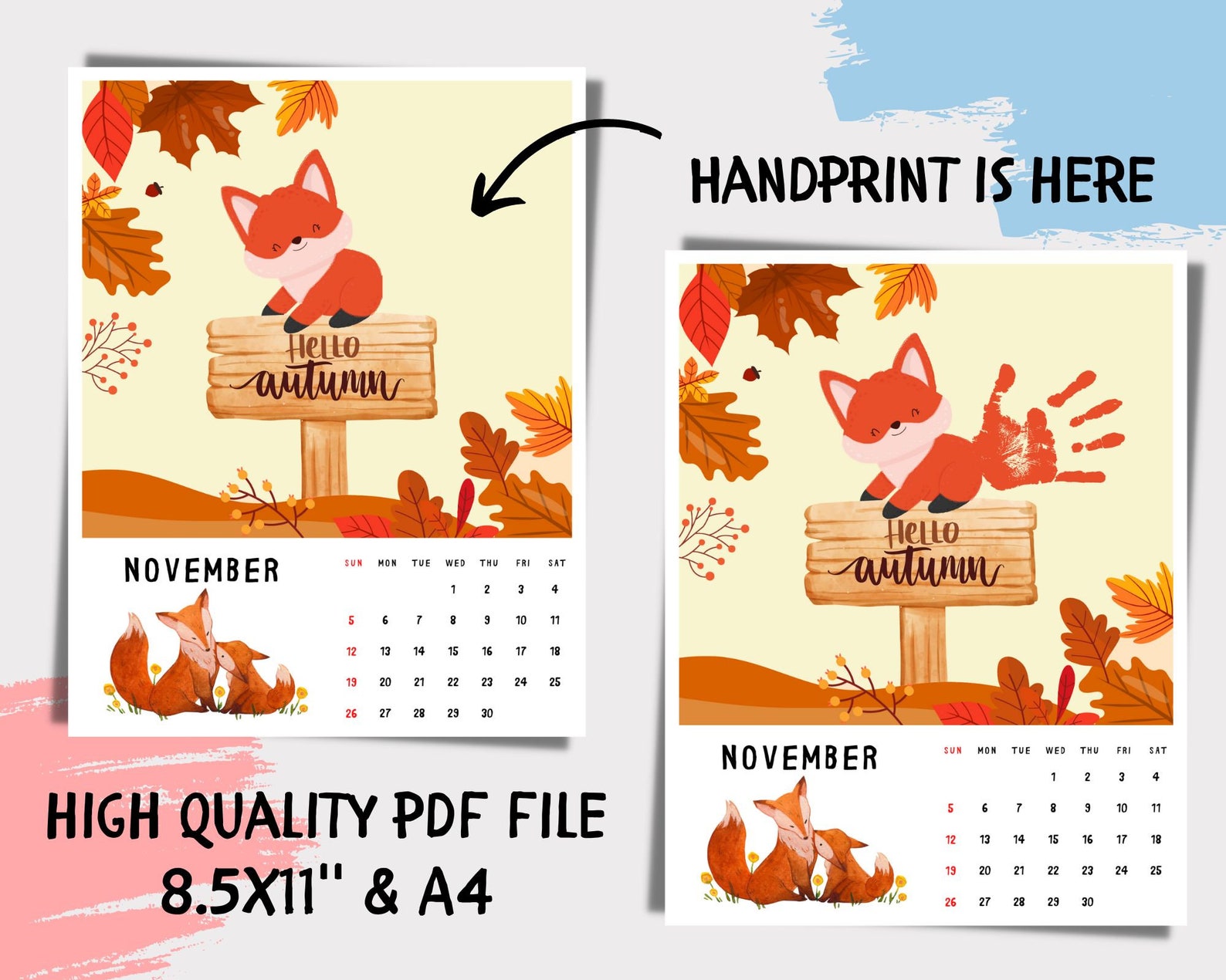 2023 Handprint/footprint Bundle, 2023 Mega Handprint/footprint Calendar ...