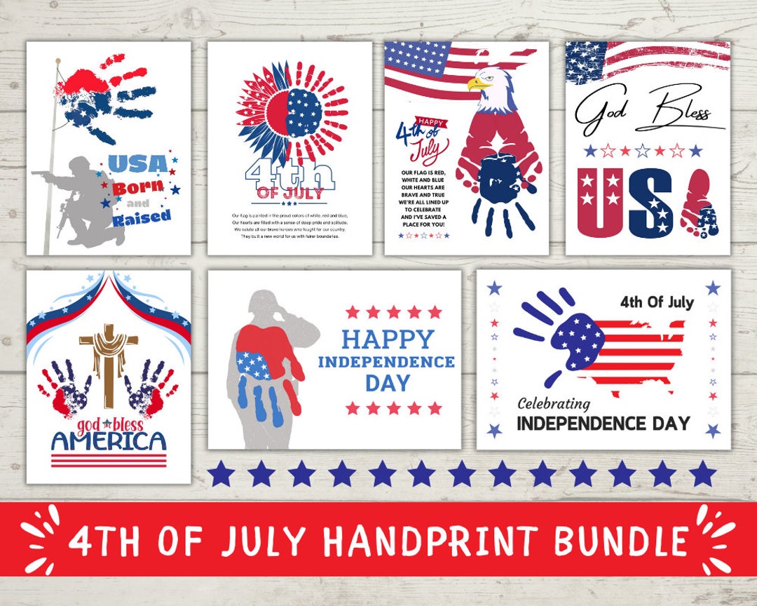 Independence Day Handprint Craft, 4th of July Activities, Handprint ...